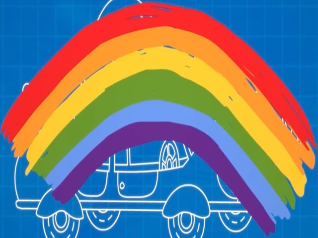 Solve rainbow jigsaw puzzle online with 12 pieces