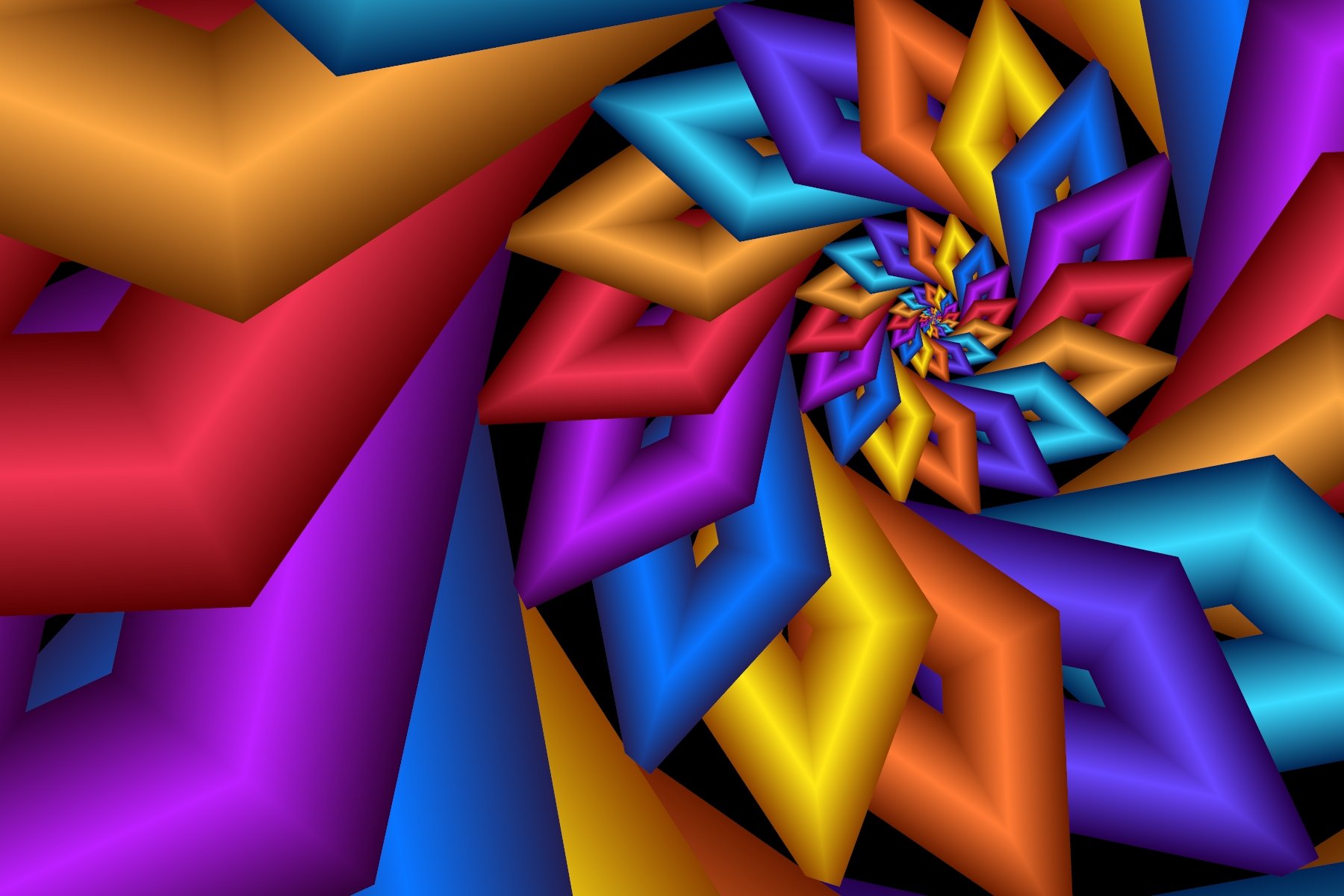 Solve Bright Spiral 54 jigsaw puzzle online with 600 pieces