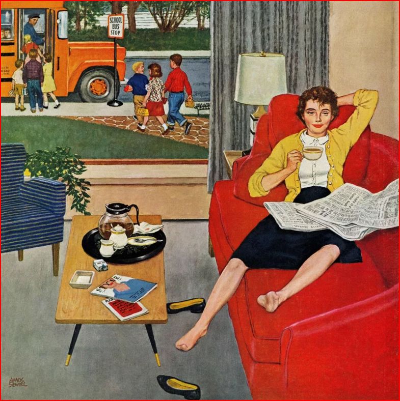 Solve Themes Vintage illustrations/pictures - Morning Coffee Break ...