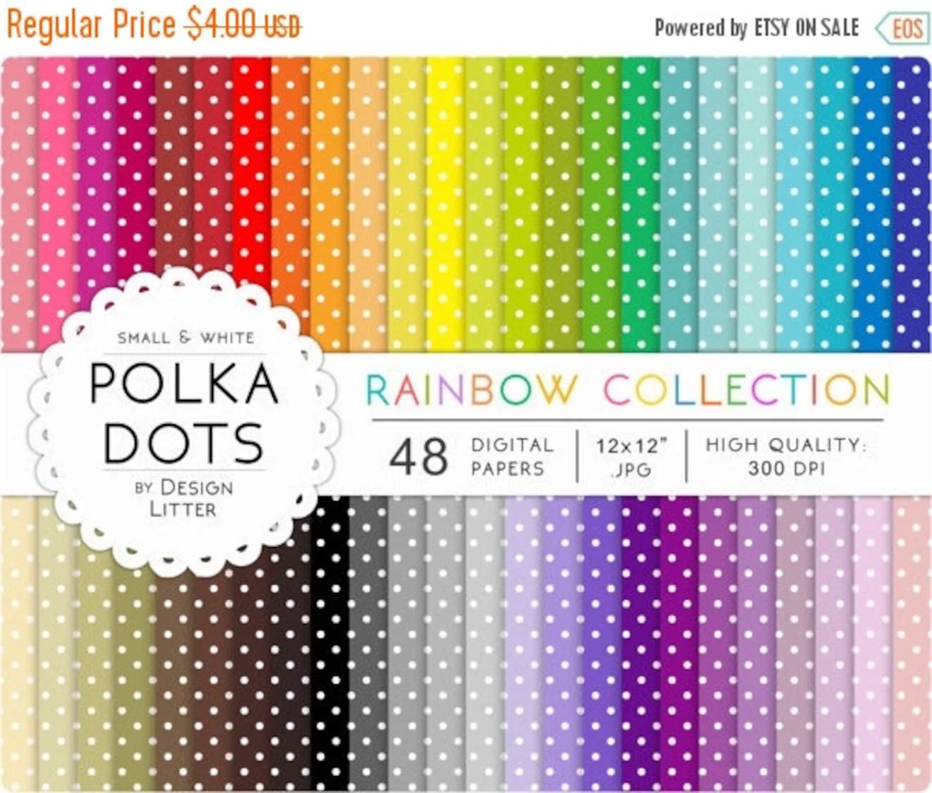 Solve Rainbow Collection Polka Dots jigsaw puzzle online with 90 pieces