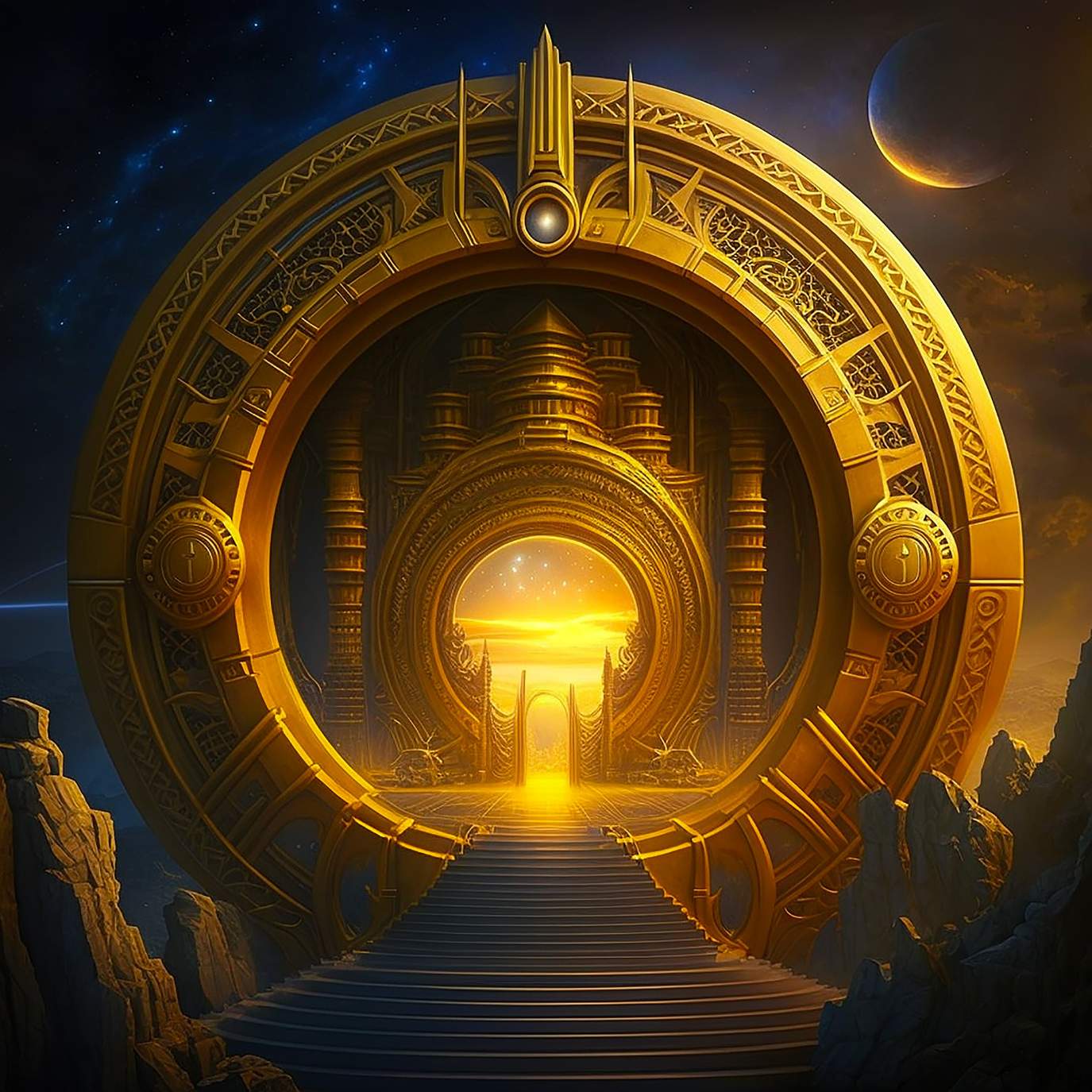 Solve Atlantis gate jigsaw puzzle online with 121 pieces