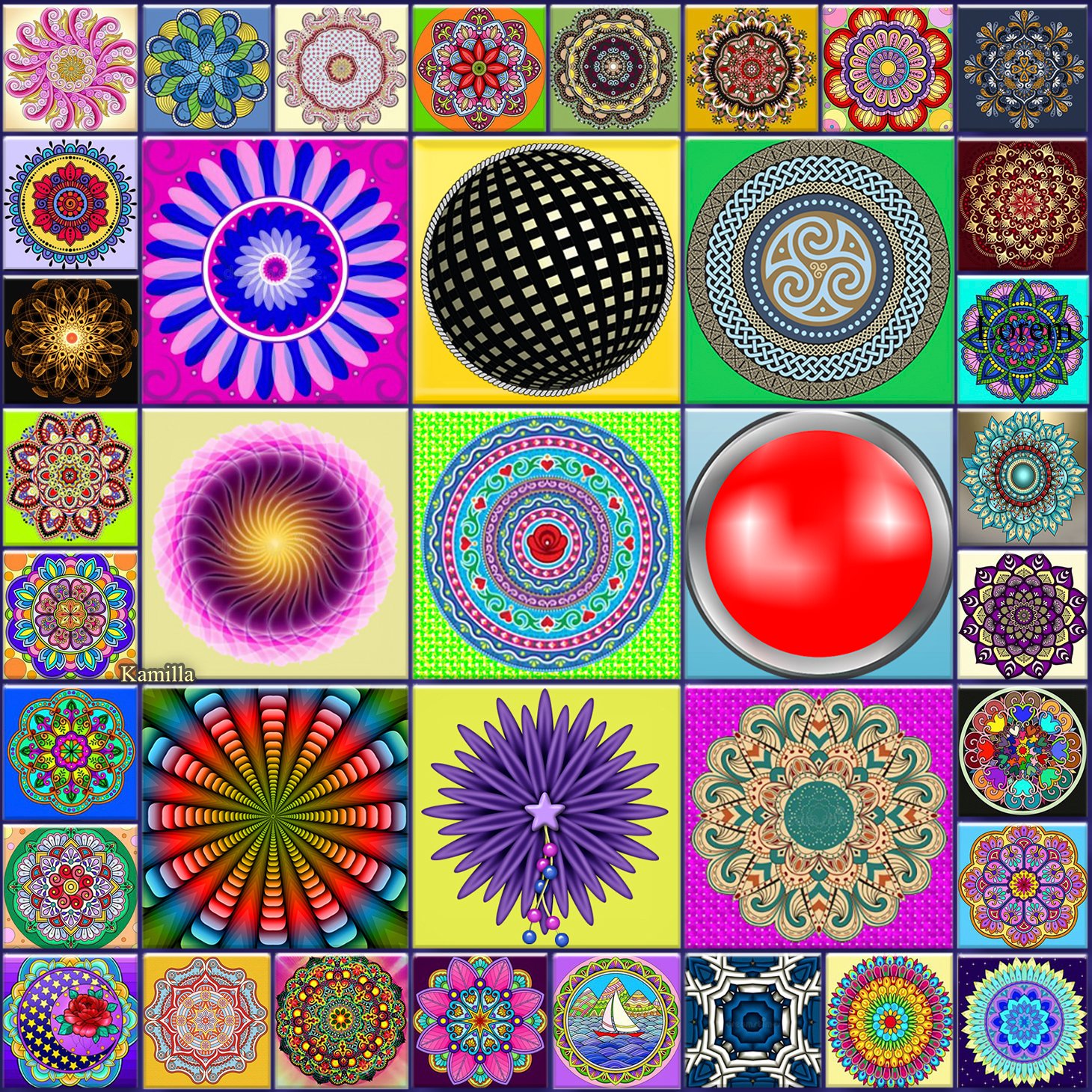 Solve Mandalas jigsaw puzzle online with 256 pieces