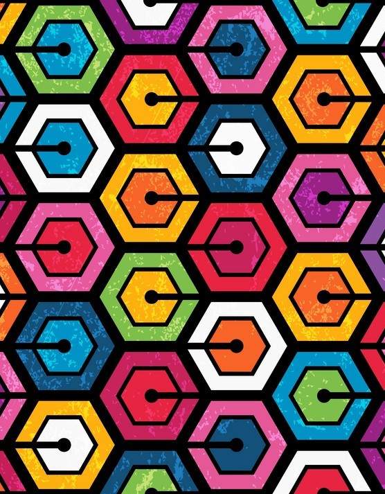 Solve colorful-geometric-pattern jigsaw puzzle online with 63 pieces