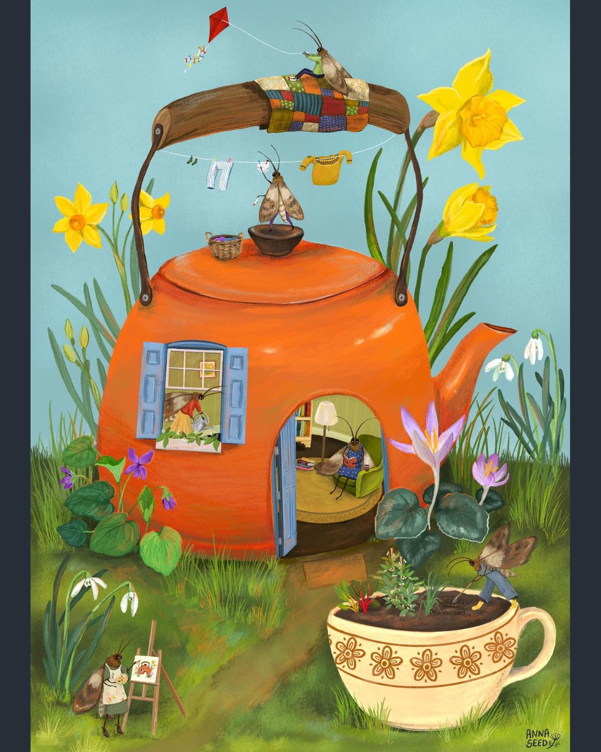 Solve teapot cottage jigsaw puzzle online with 154 pieces