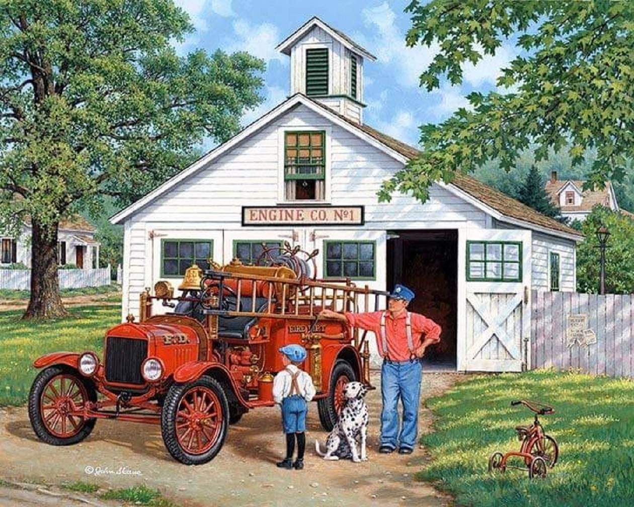 Solve Model T fire engine jigsaw puzzle online with 154 pieces