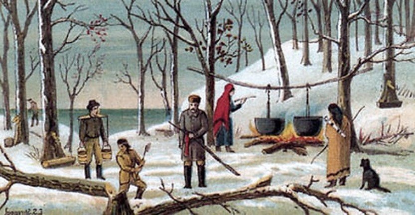 Solve Collecting Maple Syrup, Historical Drawing jigsaw puzzle online ...