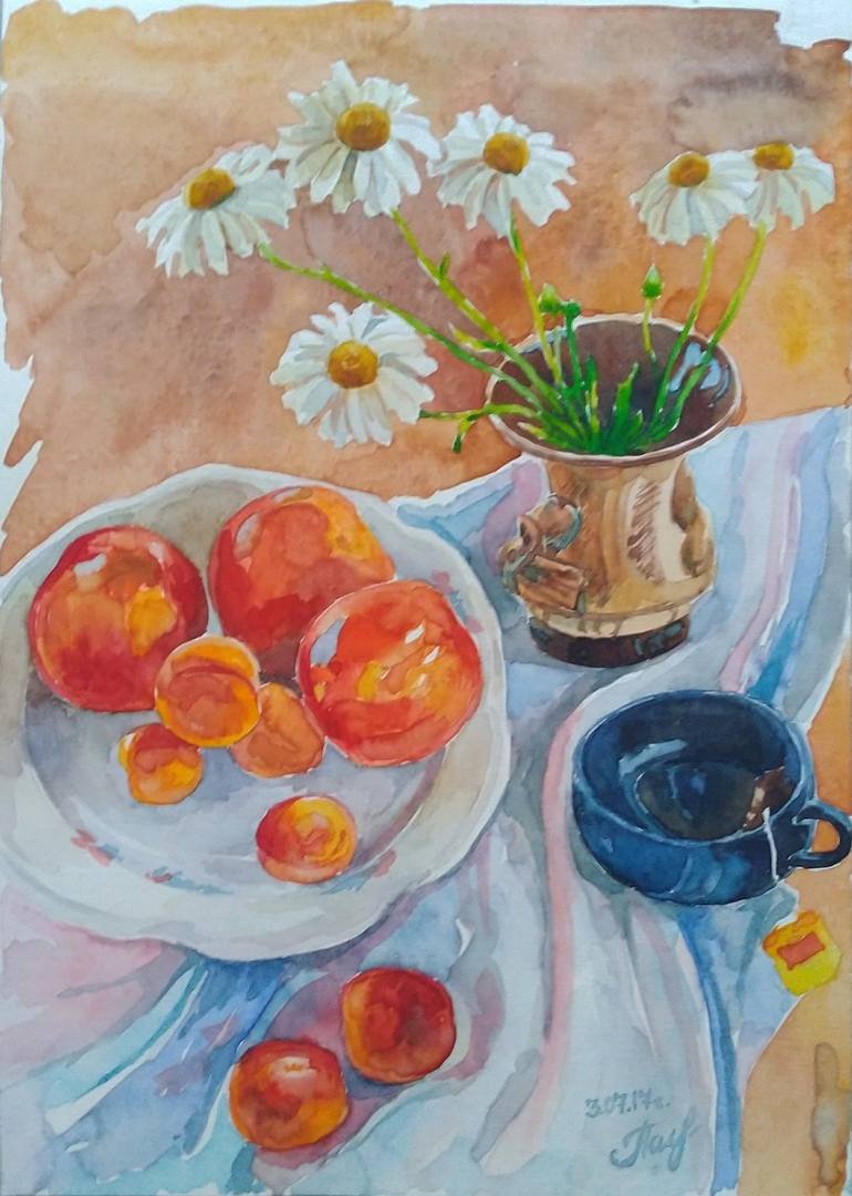 Solve "Flowers and Fruit" Still Life - Darya Palagina jigsaw puzzle ...