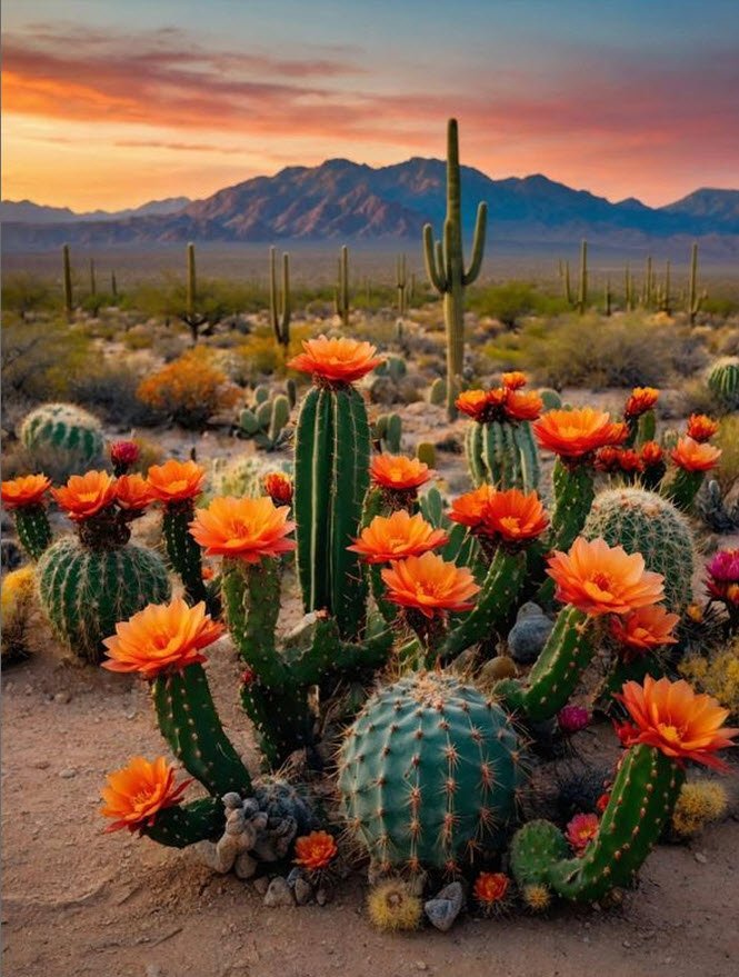 Solve pretty cactus jigsaw puzzle online with 80 pieces