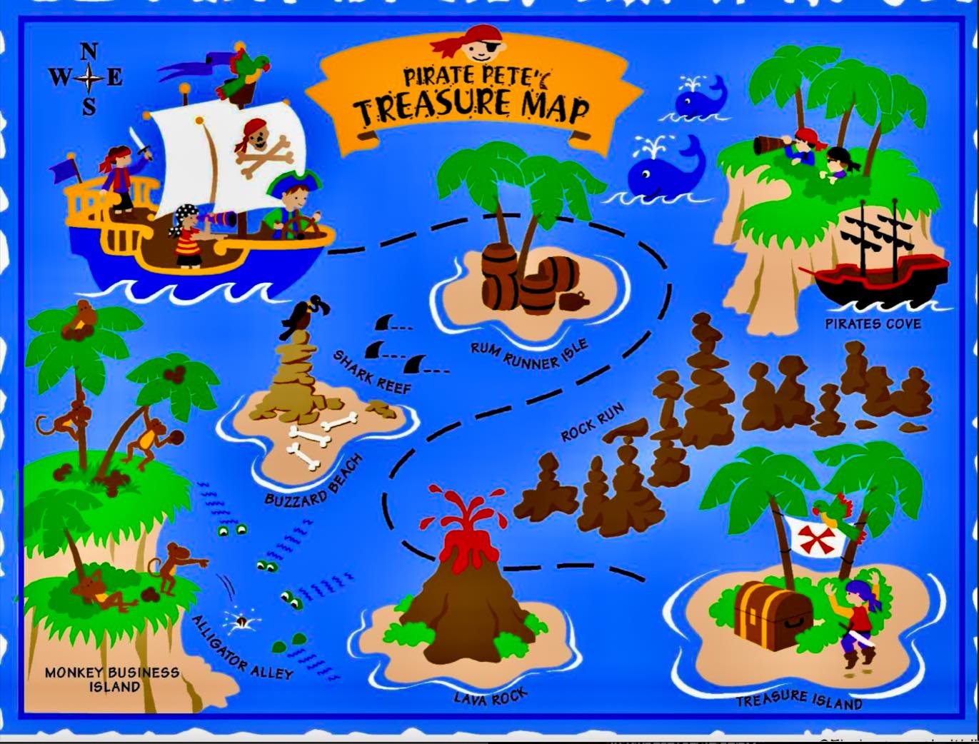 Solve 🏴‍☠️ Treasure Map 🏴‍☠️ jigsaw puzzle online with 35 pieces