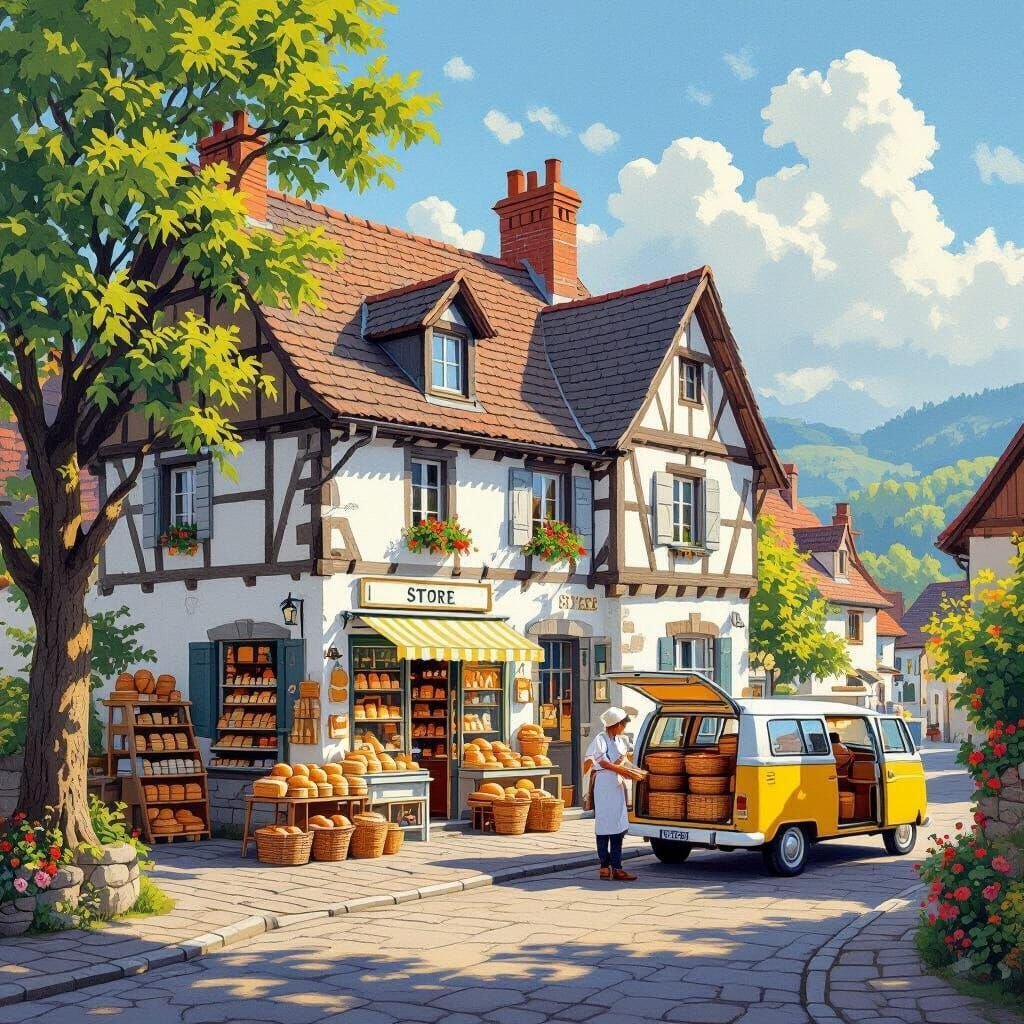 Solve Bakery Delivery jigsaw puzzle online with 121 pieces