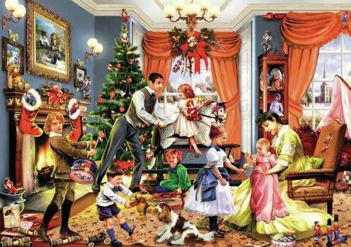 Solve A VINTAGE CHRISTMAS (528) jigsaw puzzle online with 48 pieces