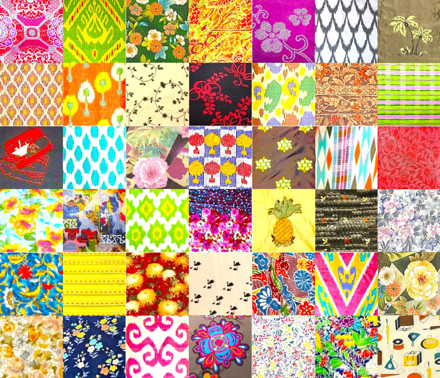 Solve PATCHWORK KIMONO SILK 9 jigsaw puzzle online with 255 pieces