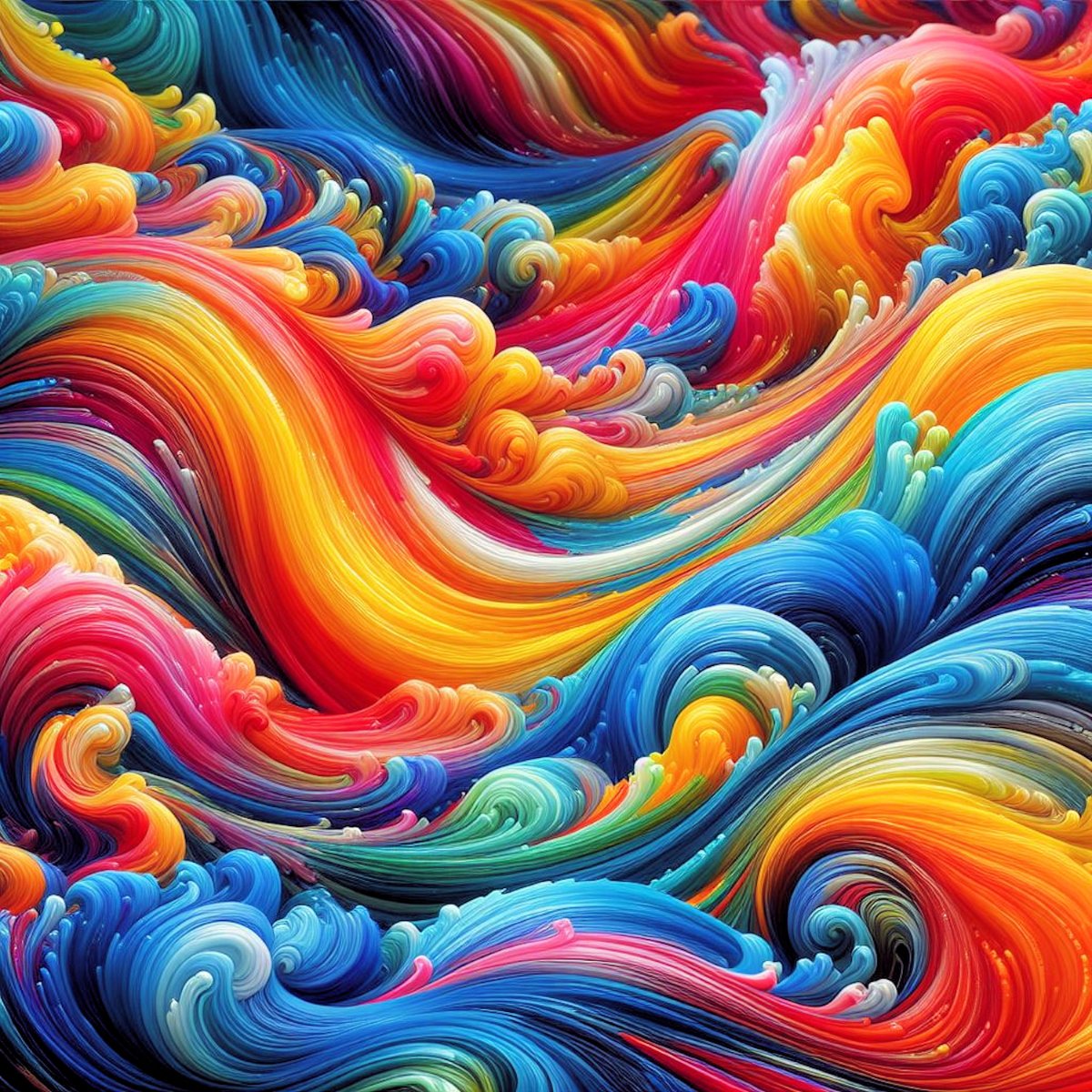 Solve WAVES OF PAINT jigsaw puzzle online with 36 pieces