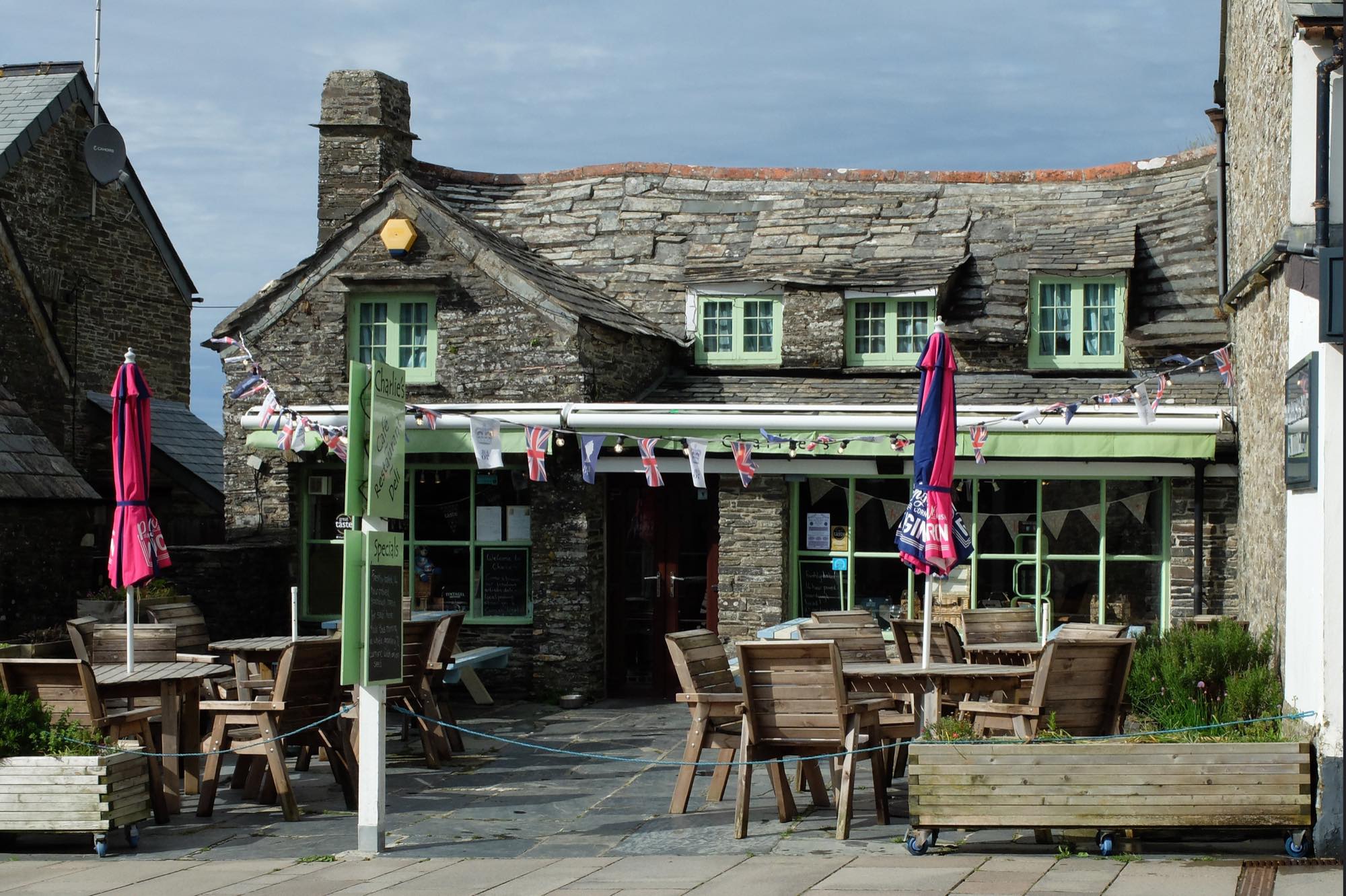 Solve Charlie's Café. Tintagel. Cornwall. UK. jigsaw puzzle online with ...