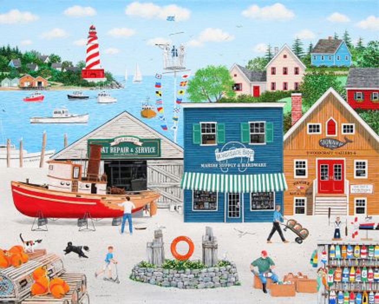 Jigsaw Puzzle | Candy striped lighthouse | 285 pieces | Jigidi