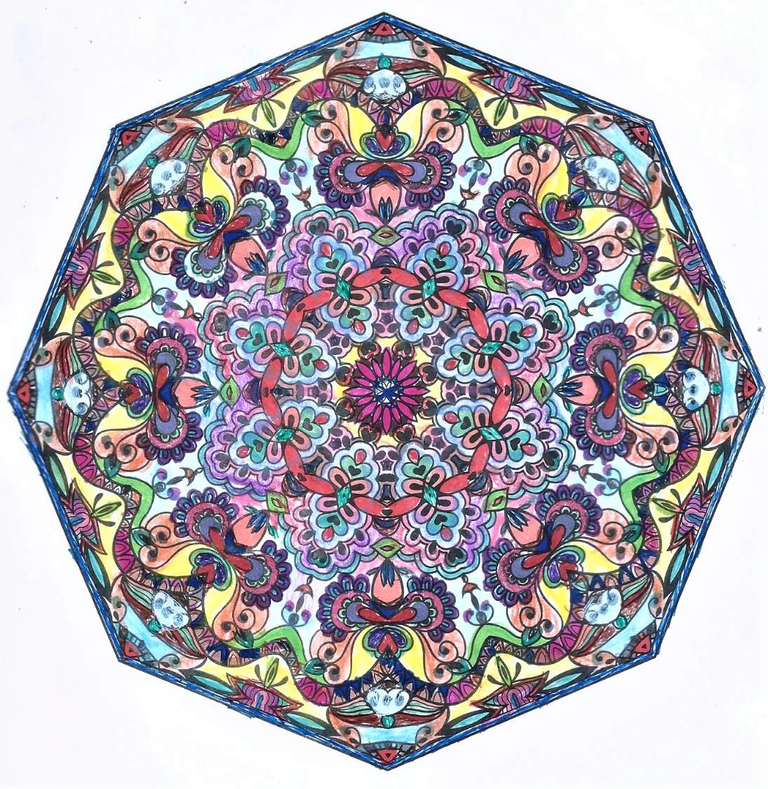 Jigsaw Puzzle | Coloring Mandala | 64 pieces | Jigidi