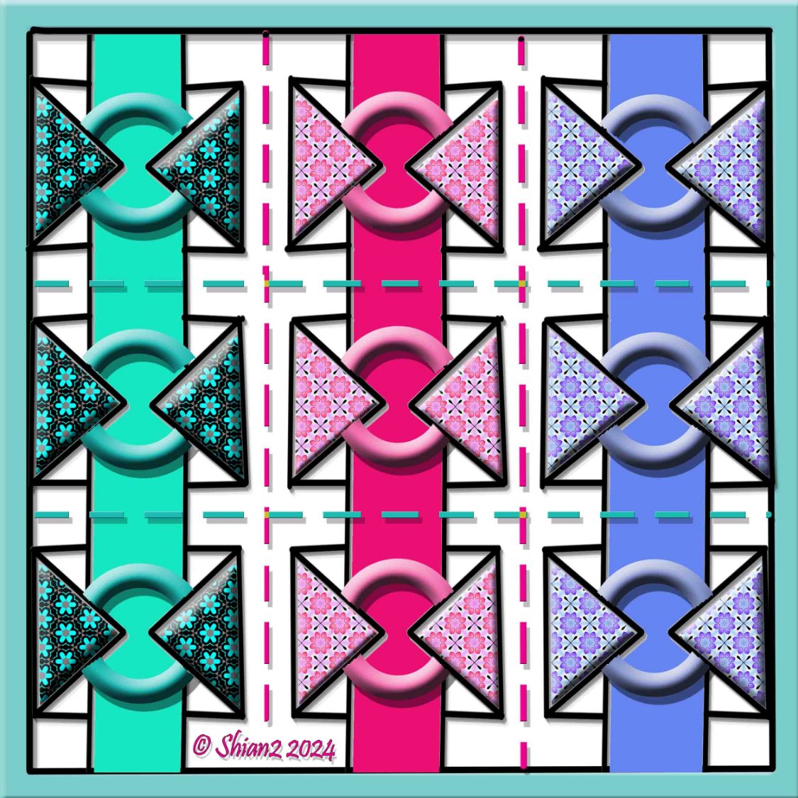 Solve Triangles jigsaw puzzle online with 16 pieces