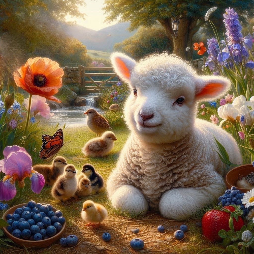 Solve Baby Lamb jigsaw puzzle online with 81 pieces