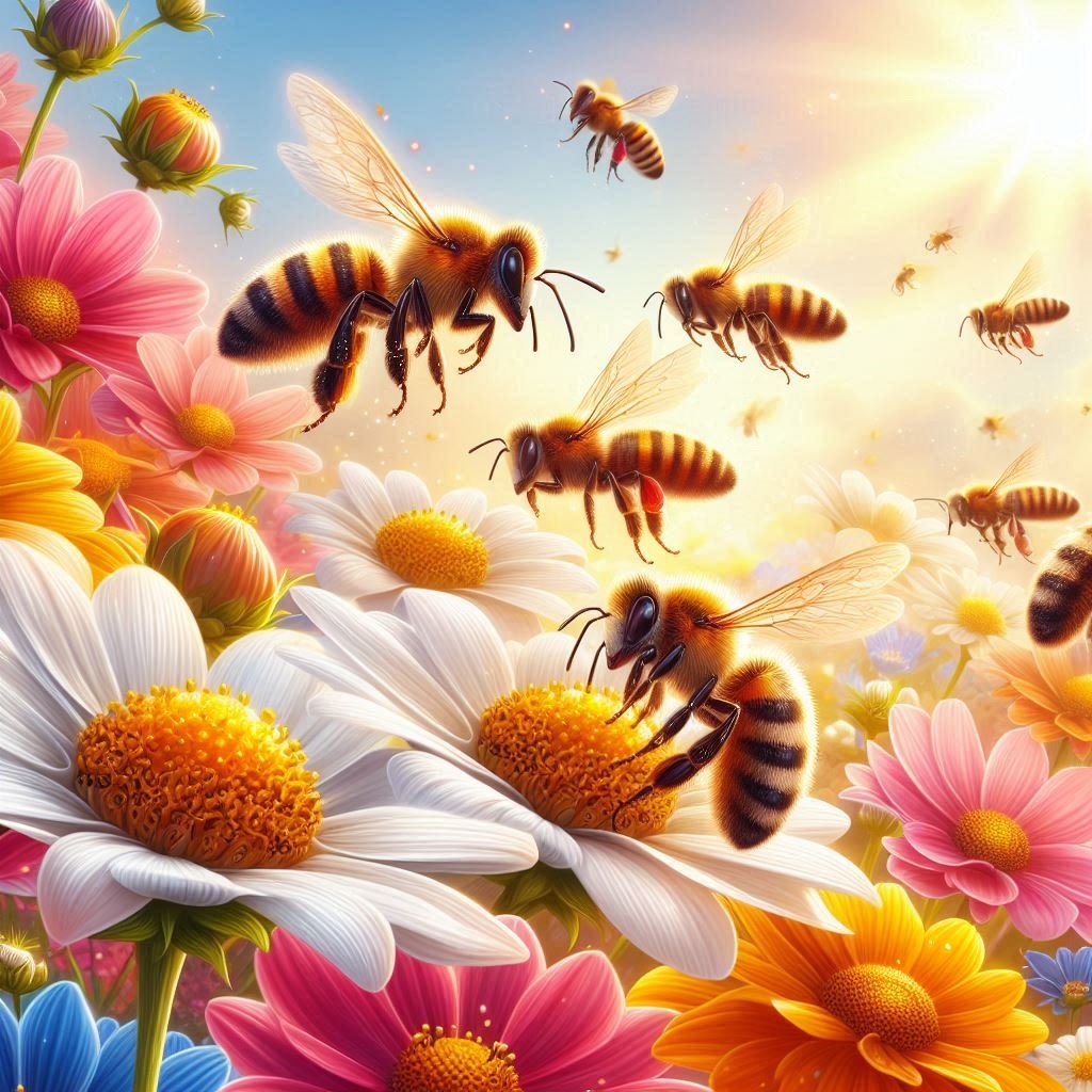 Solve Bees jigsaw puzzle online with 49 pieces