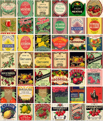 Jigsaw Puzzle | Vintage beverage labels | 80 pieces | Jigidi