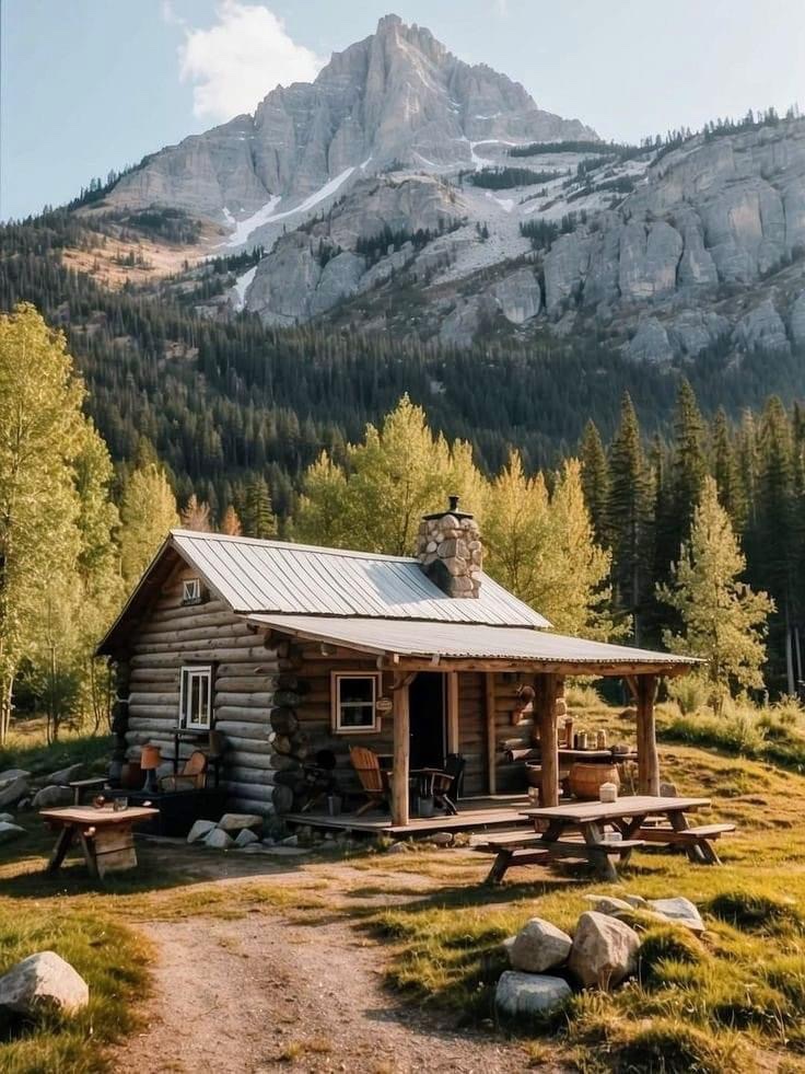 Solve Beaitiful log cabin jigsaw puzzle online with 20 pieces