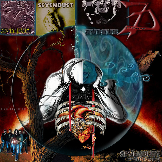 Solve Sevendust - Album Cover Mix jigsaw puzzle online with 100 pieces