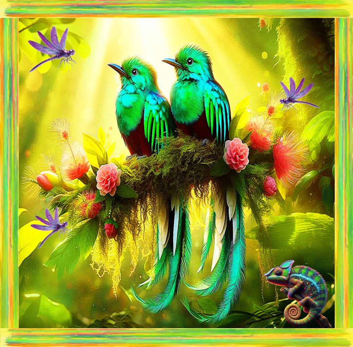 Solve AI Resplendent Quetzal - resize to 380 jigsaw puzzle online with ...