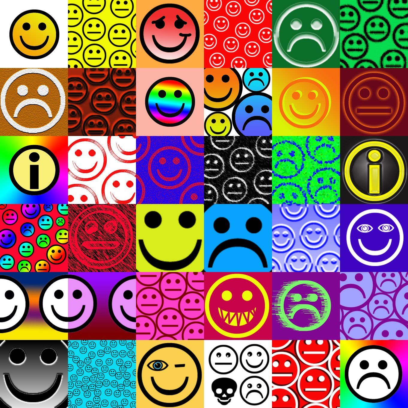 Solve A few smiling faces jigsaw puzzle online with 256 pieces