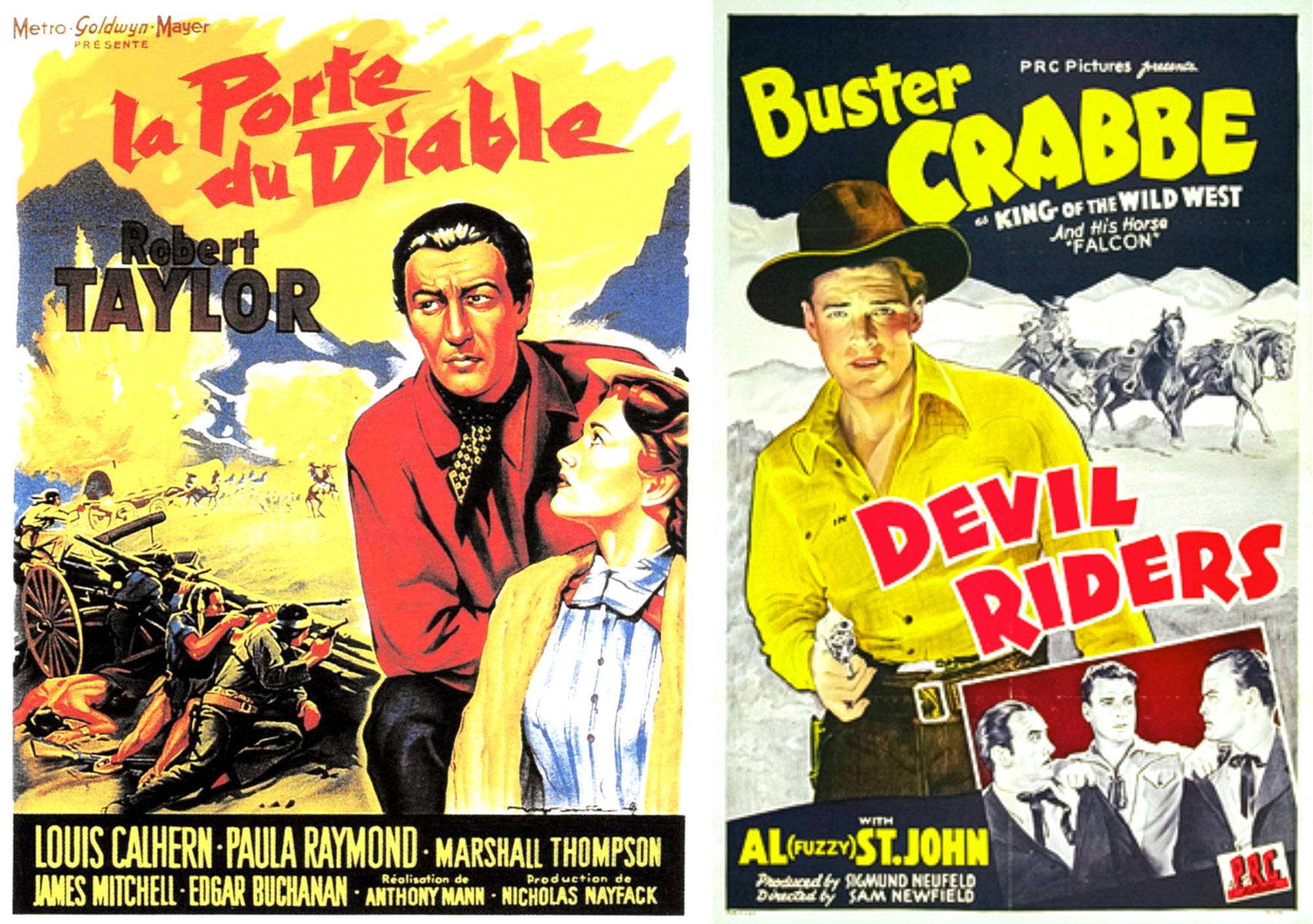 Solve Devil's Doorway ~ 1950 and Devil Riders ~ 1943 jigsaw puzzle online with 600 pieces