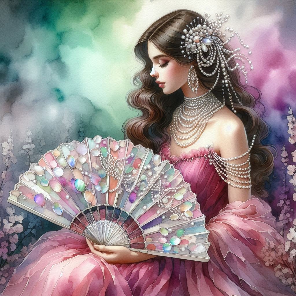 Solve Lady with fan (resize 9 to 306 pieces) jigsaw puzzle online with ...