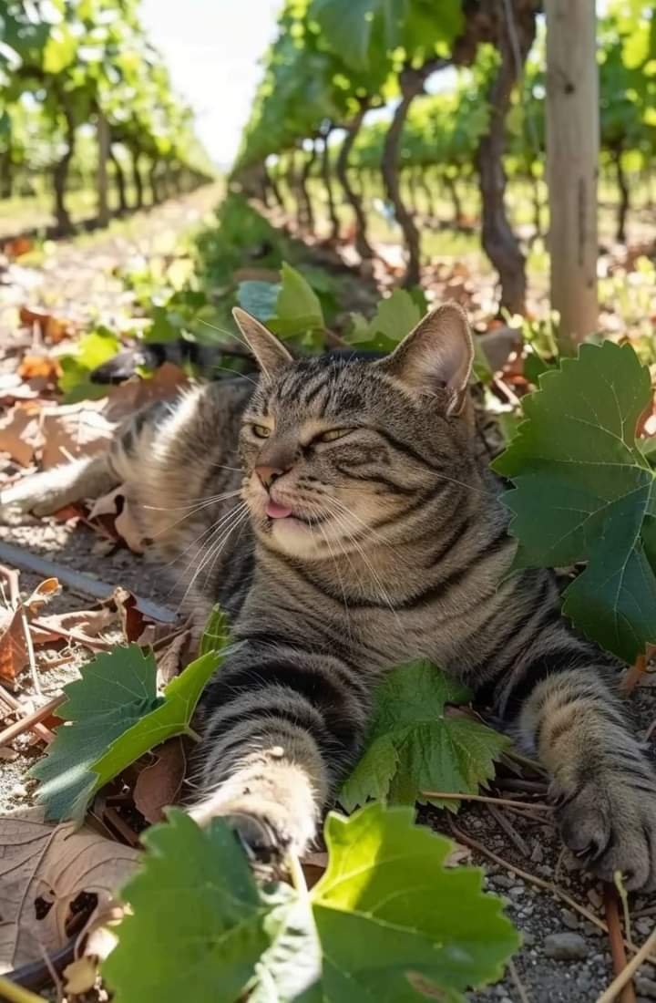 Solve Cat among the vines jigsaw puzzle online with 35 pieces