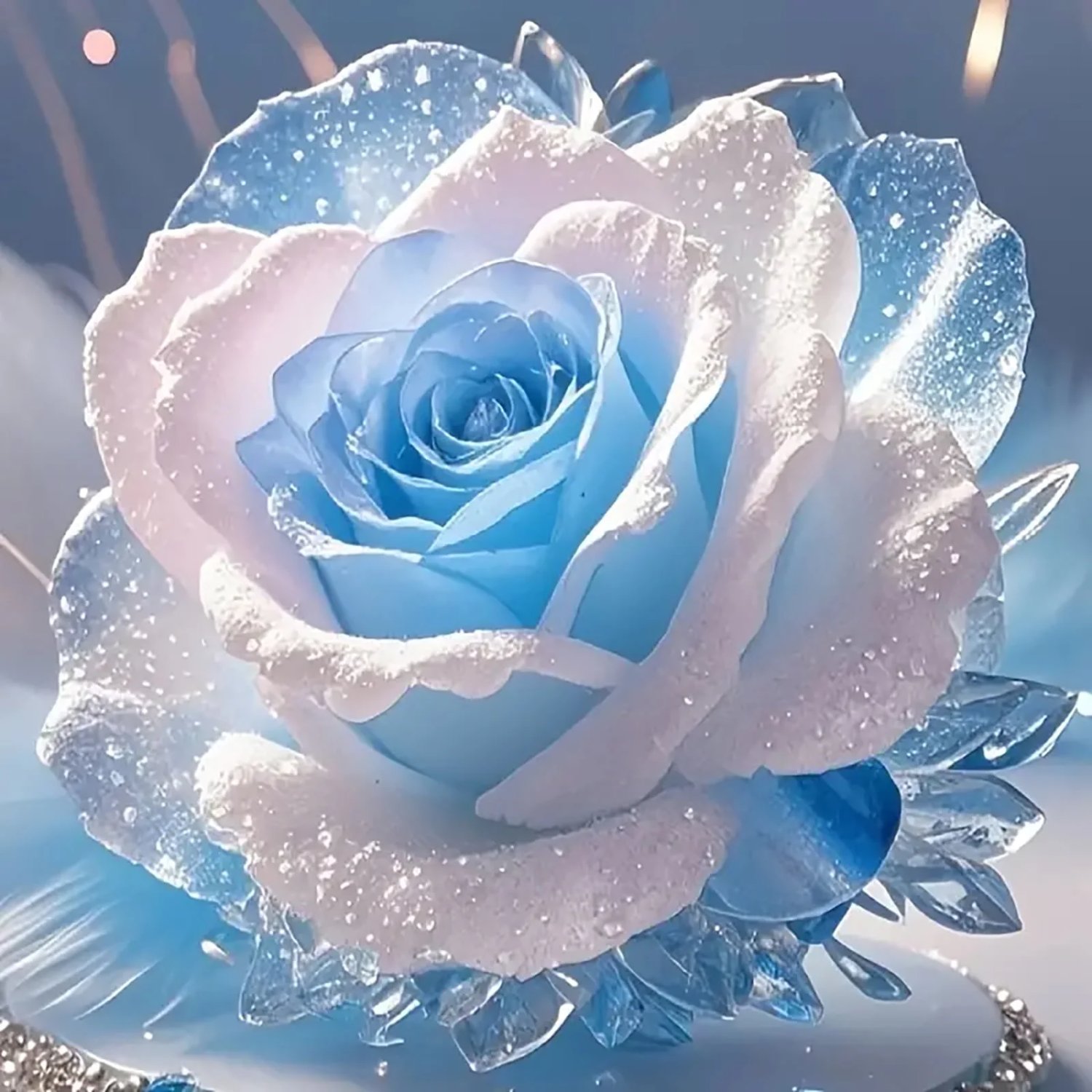 Solve Blue & White Rose jigsaw puzzle online with 64 pieces
