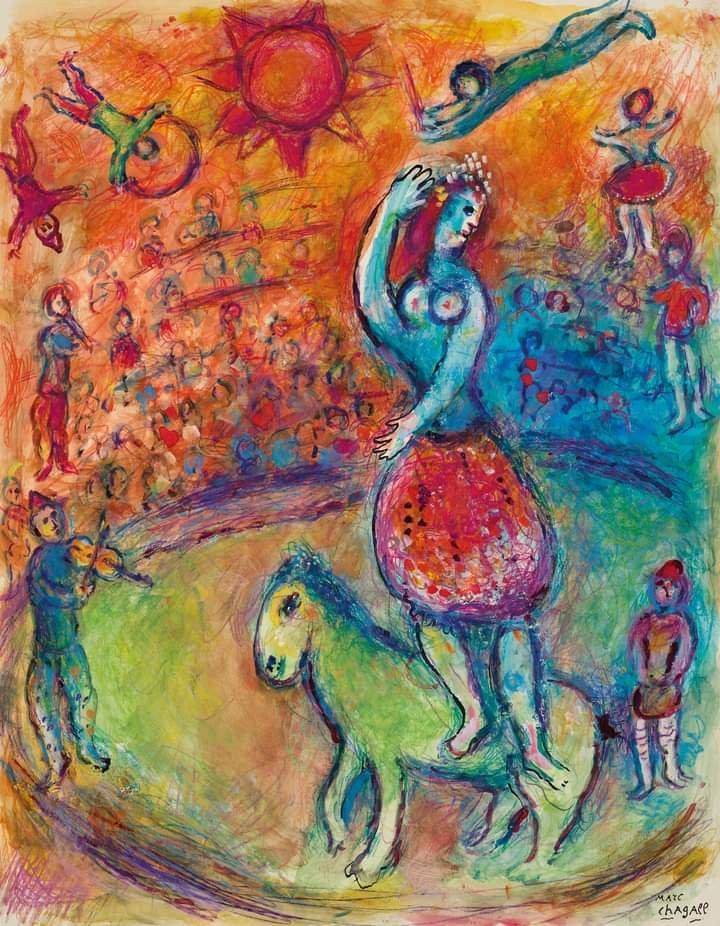 Solve Marc chagall painting jigsaw puzzle online with 30 pieces