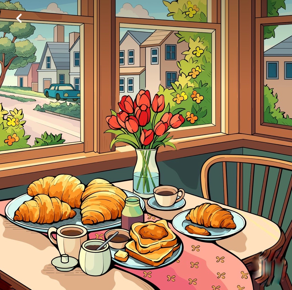 Solve A Croissant or four for breakfast jigsaw puzzle online with 196 ...