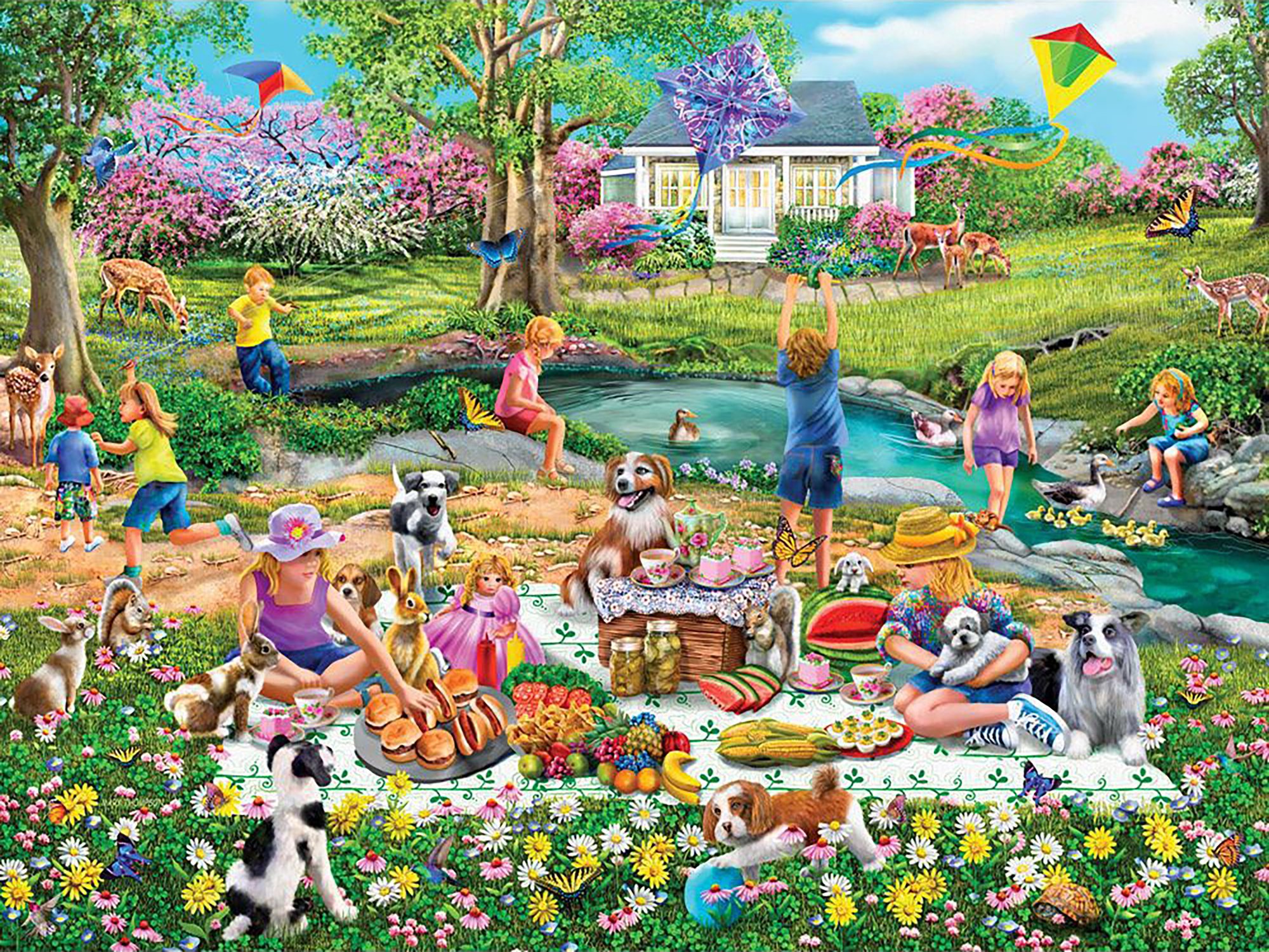 Solve Meadow Picnic jigsaw puzzle online with 352 pieces