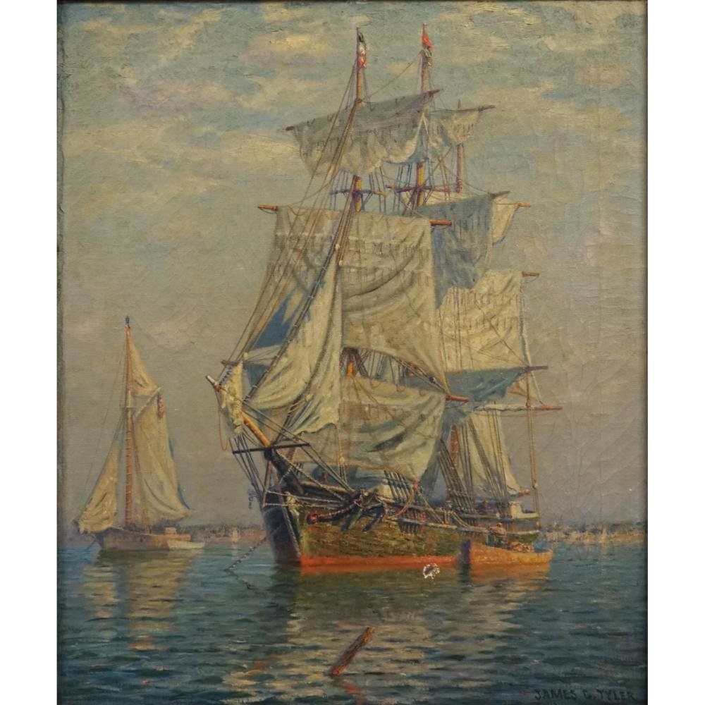 Jigsaw Puzzle | 81 pieces | James Gale Tyler—Sunday in Port | Jigidi