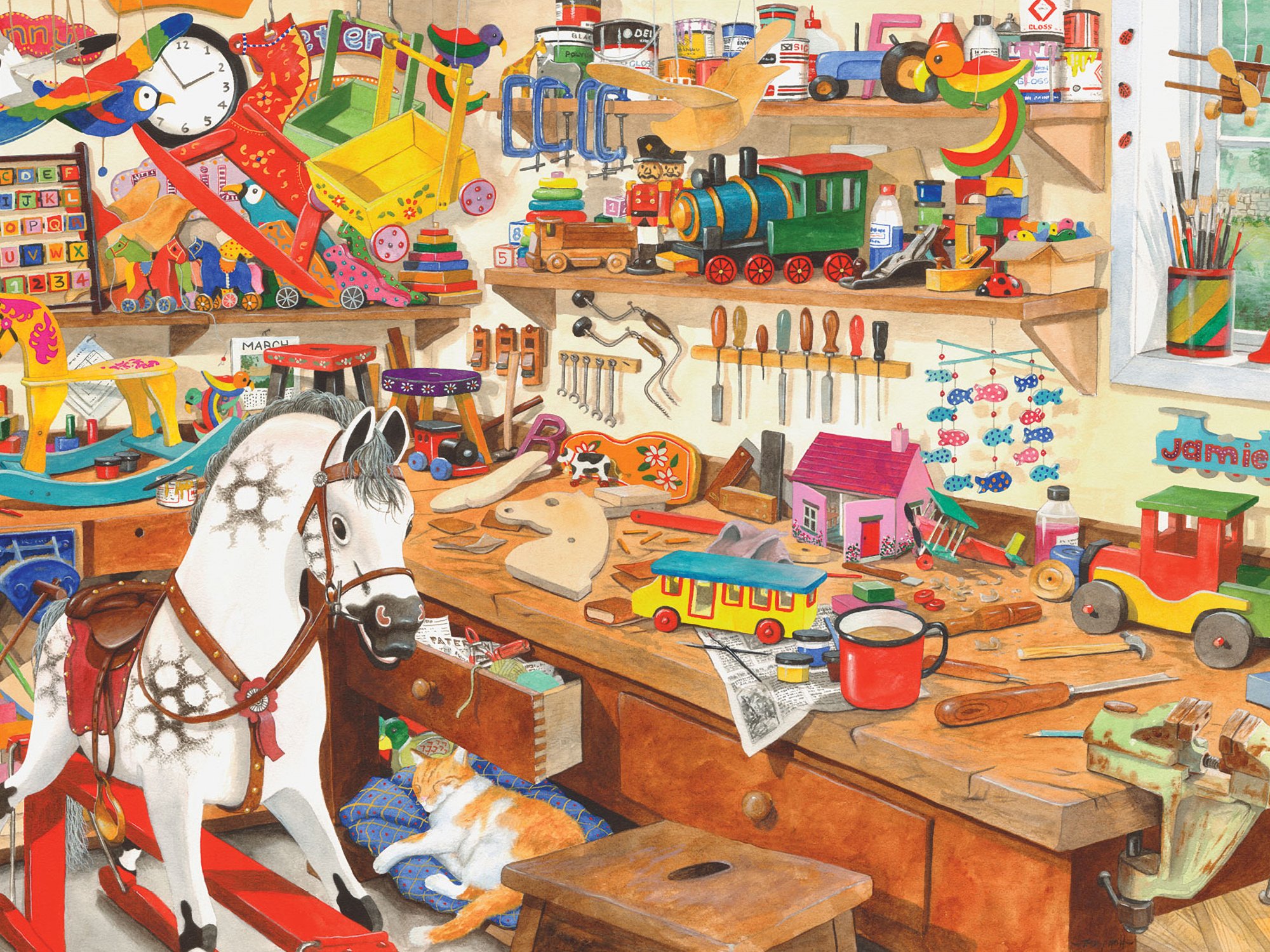 Solve Toymaker Workshop jigsaw puzzle online with 352 pieces