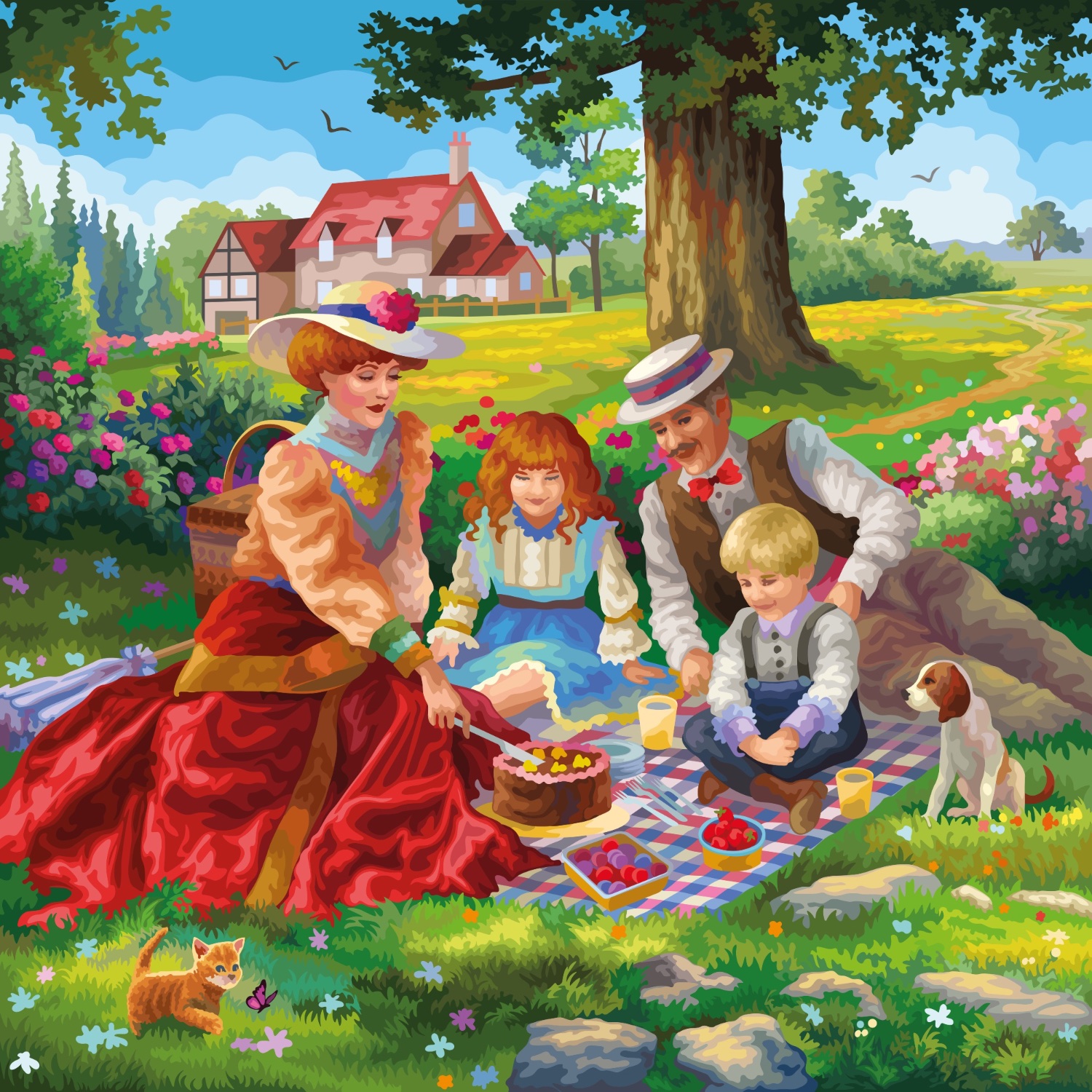 Solve Summer picnic jigsaw puzzle online with 144 pieces
