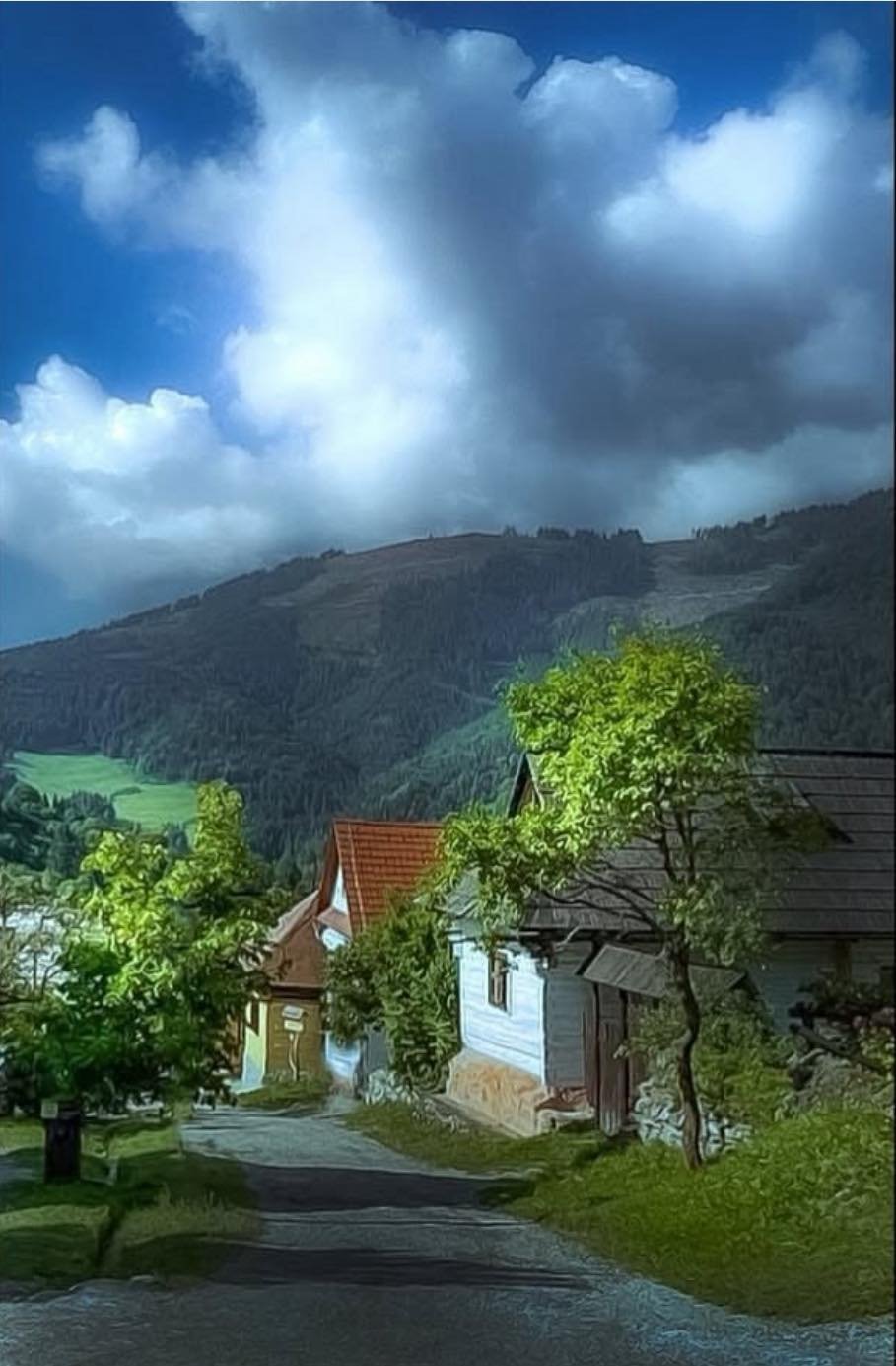 Solve Vlkolínec, Slovakia jigsaw puzzle online with 96 pieces