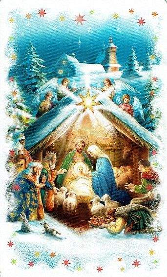 Solve La crêche jigsaw puzzle online with 45 pieces