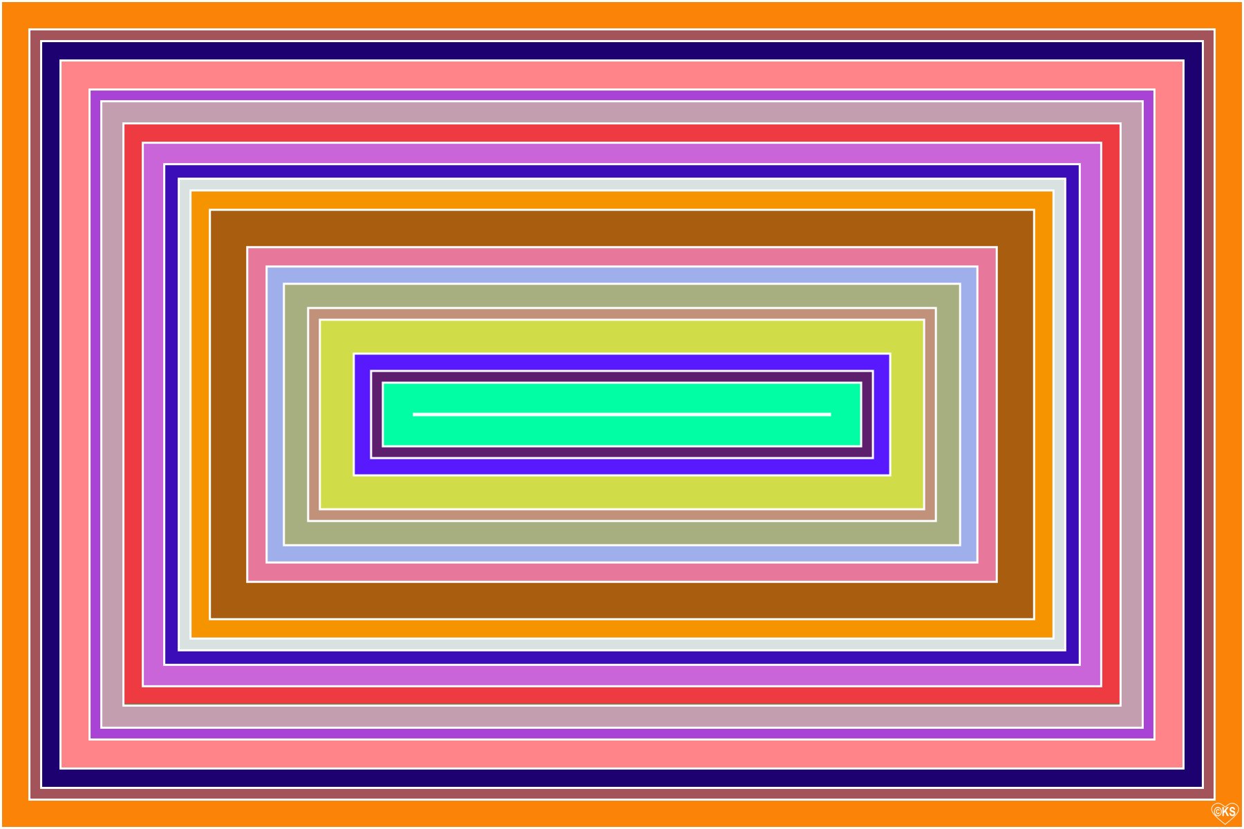 Solve Concentric Rectangles!! ~ M jigsaw puzzle online with 96 pieces