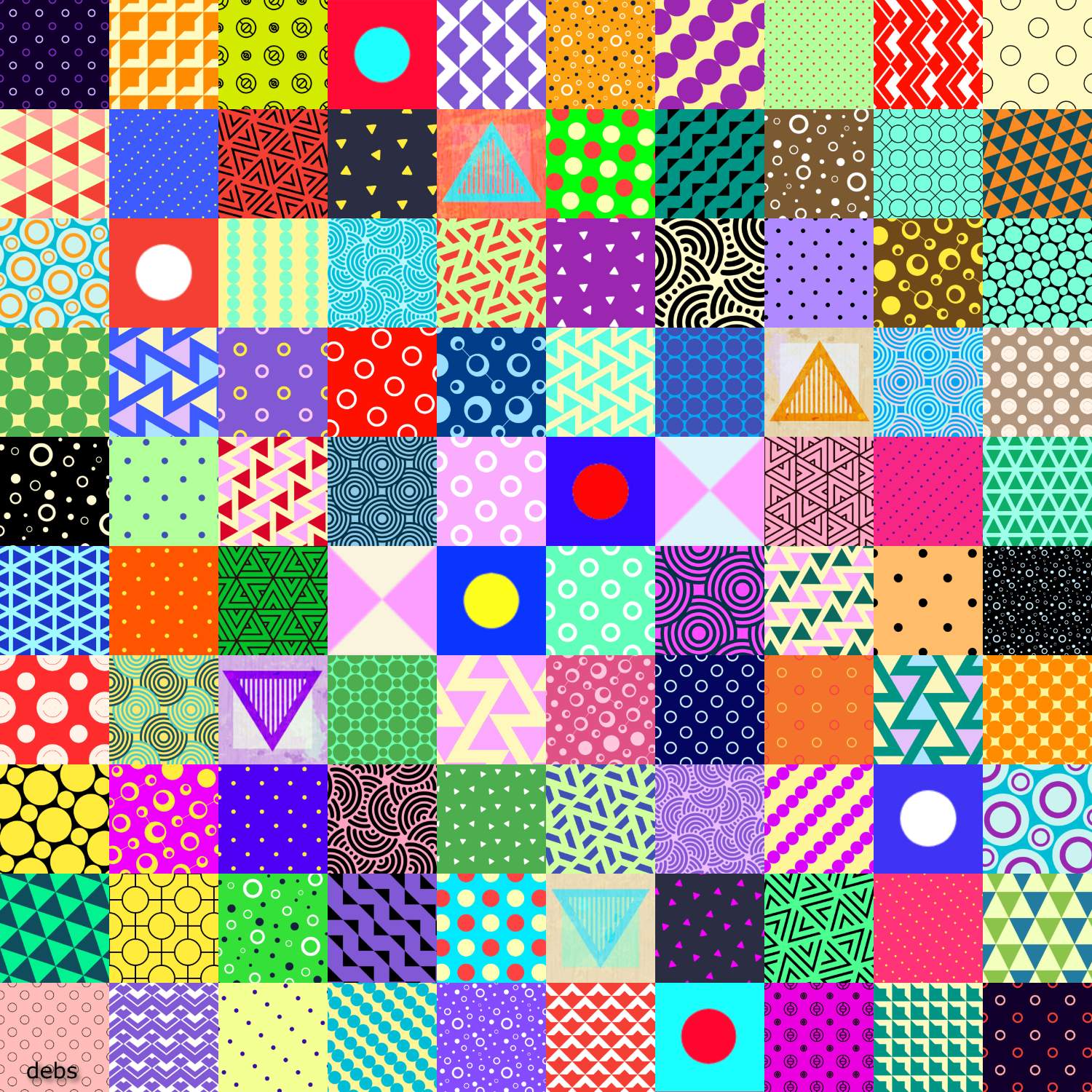 Solve Circles, dots and triangle mix jigsaw puzzle online with 600 pieces