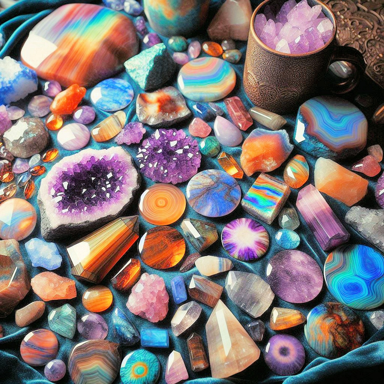 Solve GEMSTONES jigsaw puzzle online with 100 pieces