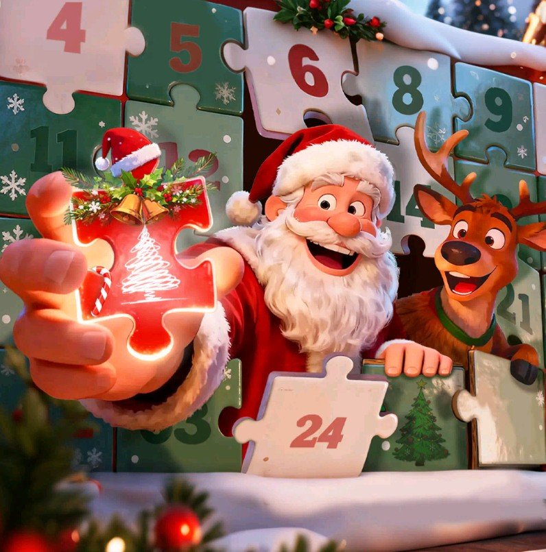 Solve Christmas Puzzle Countdown jigsaw puzzle online with 81 pieces