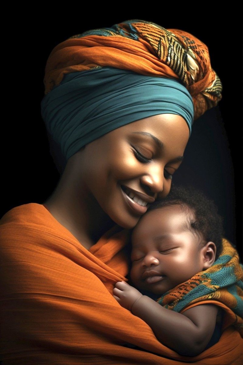 Solve Mother and Sleeping Baby... jigsaw puzzle online with 24 pieces