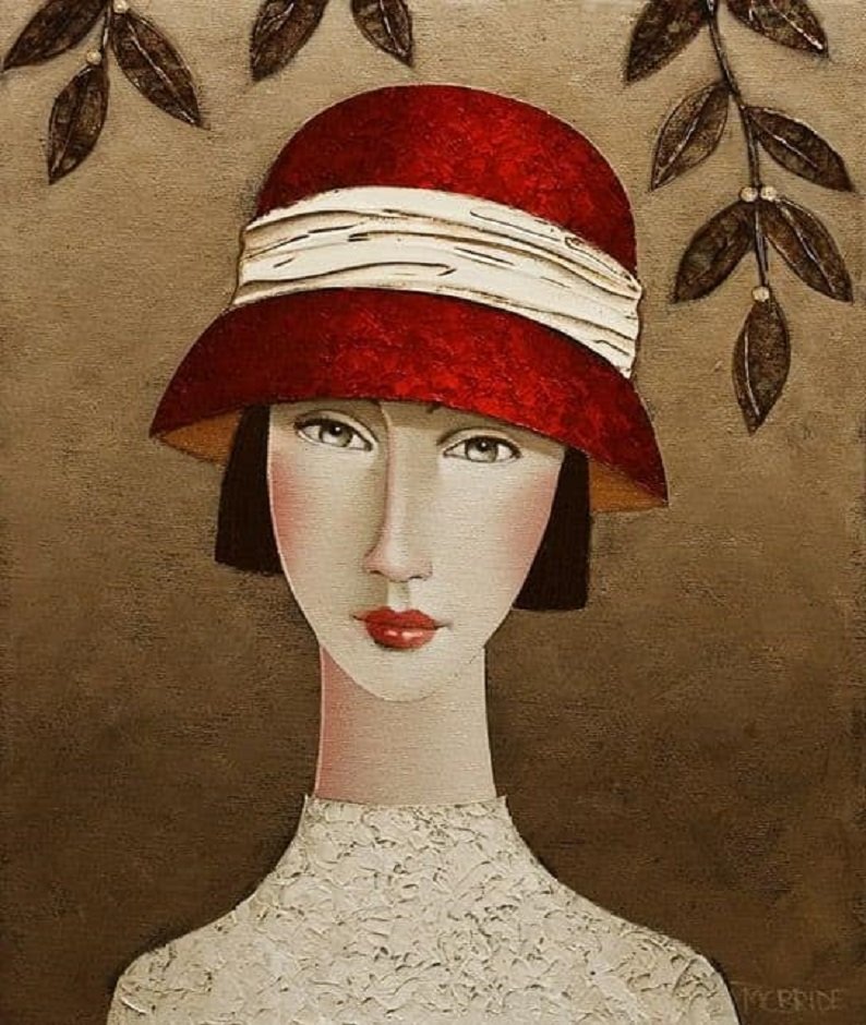 Solve Danny McBride Artwork - Canadian Painter Born 1951 'A Little Red ...