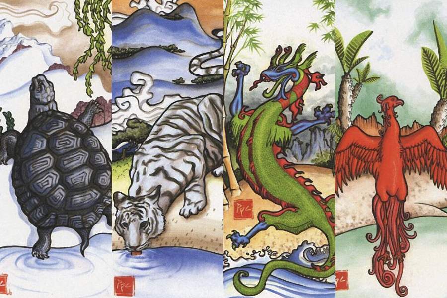 Solve Celestial Animals of Feng Shui jigsaw puzzle online with 165 pieces