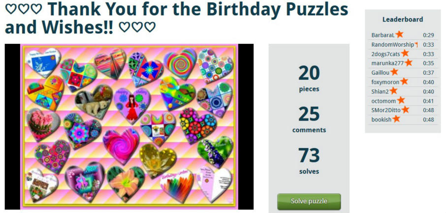 Solve Ten Stars for Kirsten’s Thank You Puzzle!! jigsaw puzzle online ...