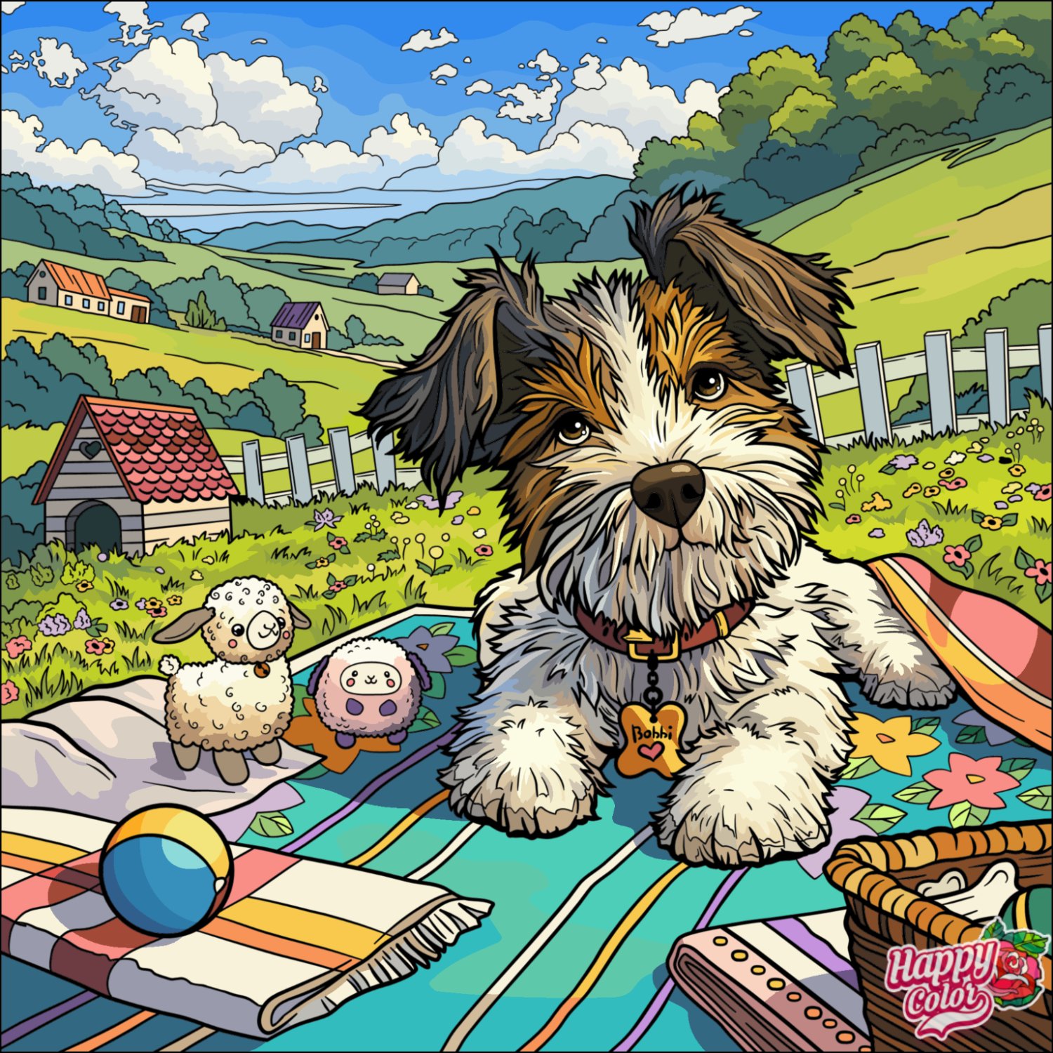 Solve Picnic Pup jigsaw puzzle online with 100 pieces