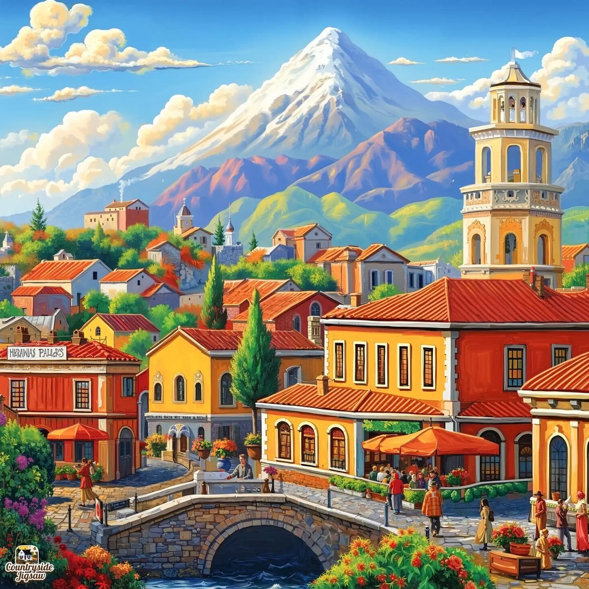 Jigsaw Puzzle | 100 pieces | South American Mountain Village | Jigidi